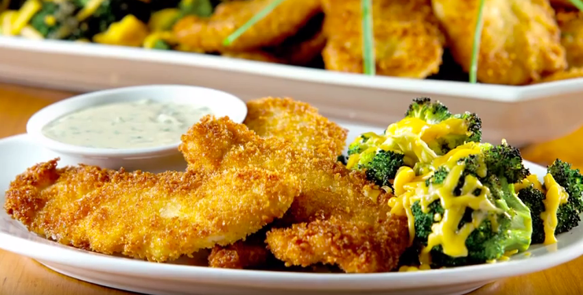 Crispy homemade fries, made with olive oil